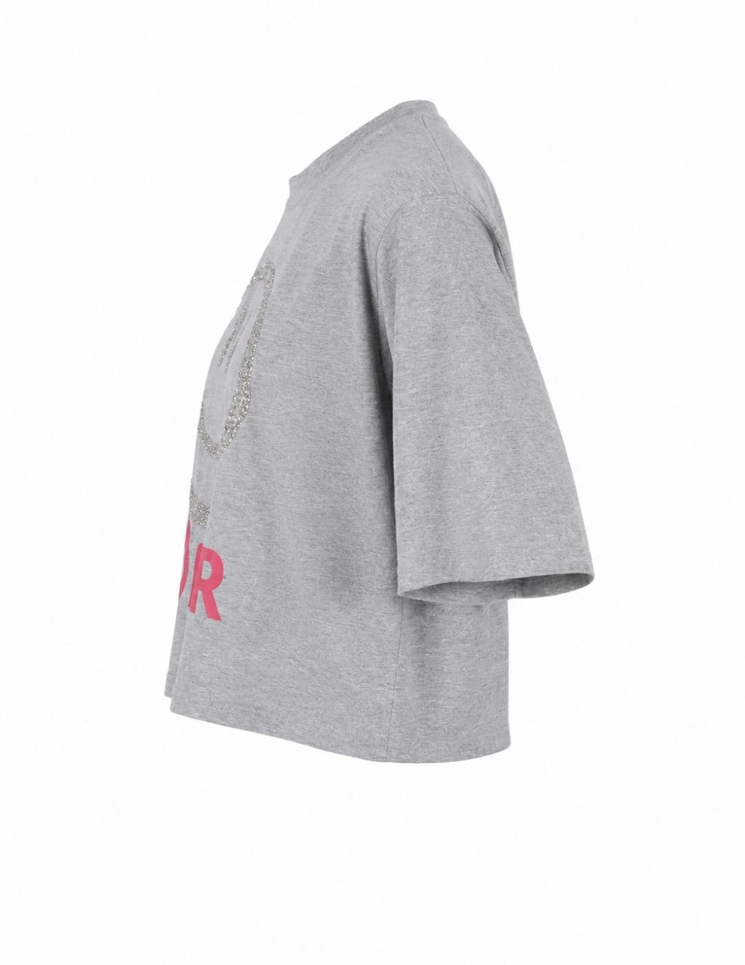 Camiseta BUS26555 Gris BRAND UNIQUE para Mujer | Frisée